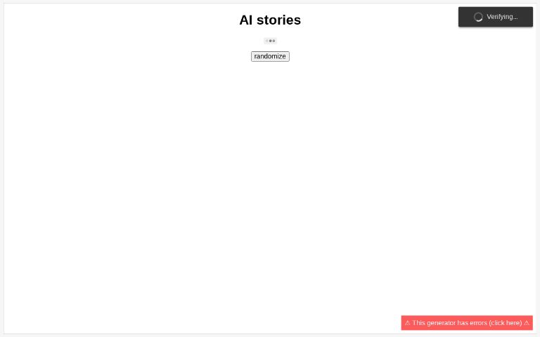 AI stories ― Perchance Generator