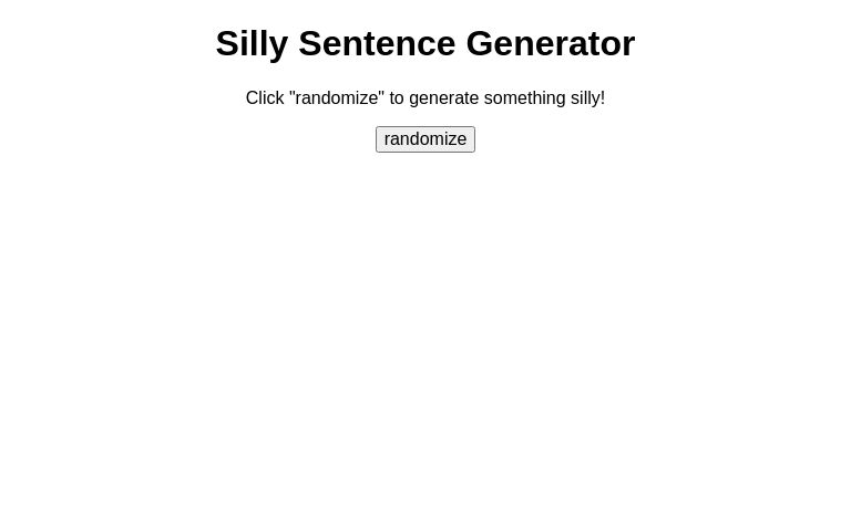 Silly Sentence Generator