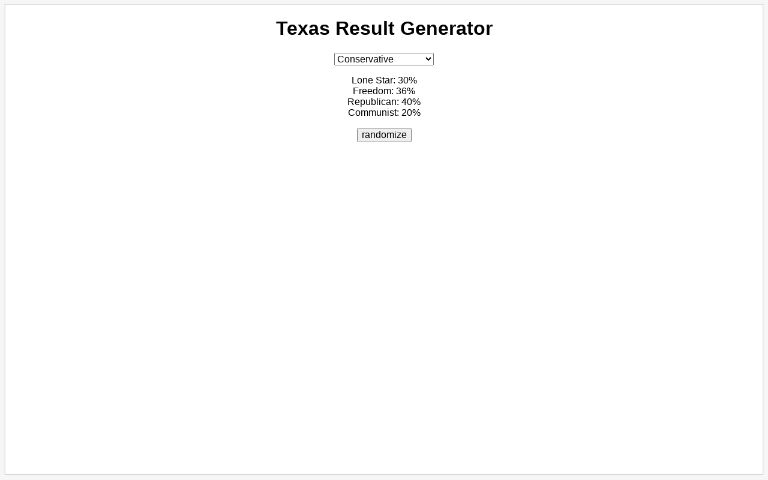 Texas Result Generator