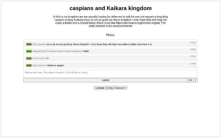 caspians and Kaikara kingdom ― Perchance Generator