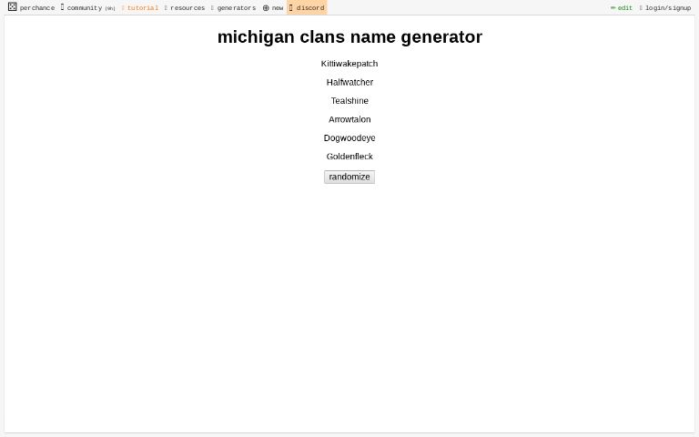 michigan clans name generator