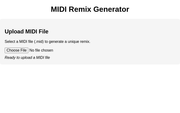 MIDI Remix Generator