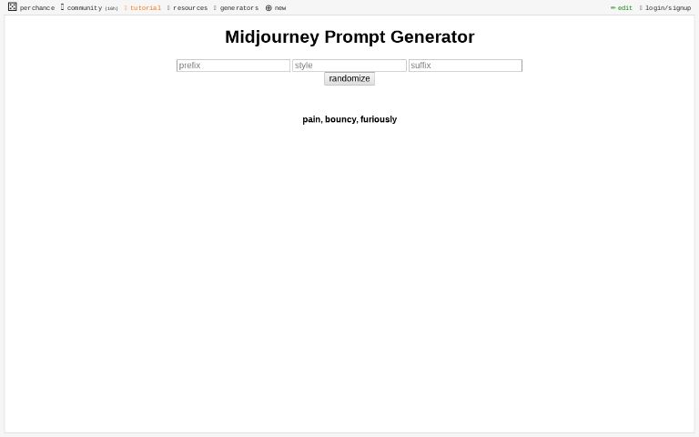 Midjourney Prompt Generator