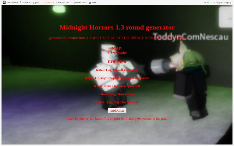 Midnight Horrors 1.3 round generator