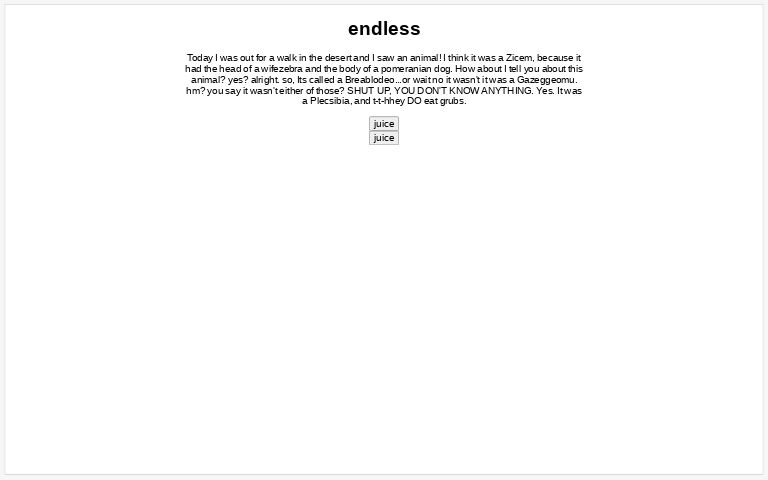 endless ― Perchance Generator