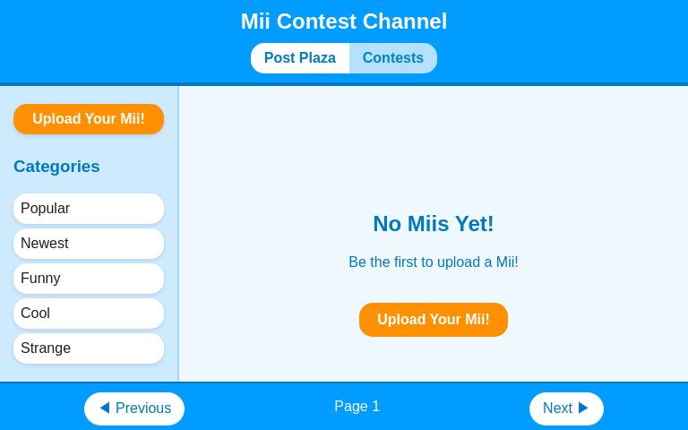 Mii Contest Channel ― Perchance Generator