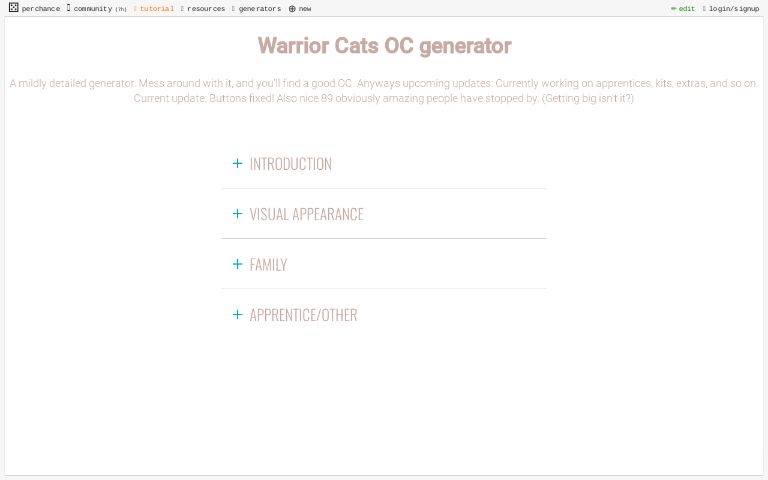 Warrior Cats OC generator
