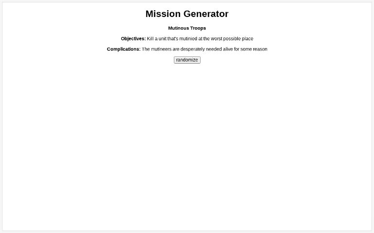 Mission Generator