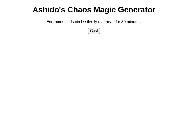 Ashido's Chaos Magic Generator