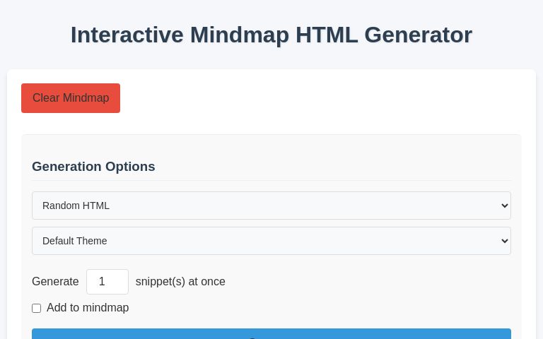 Interactive Mindmap HTML Generator
