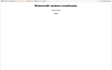 Moinecraft random coordinates ― Perchance Generator
