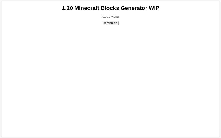 1.20 Minecraft Blocks Generator WIP