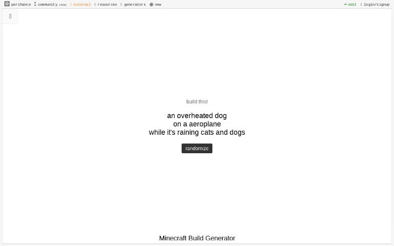 Minecraft Build Generator