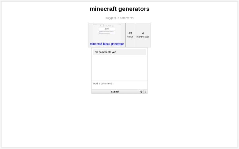 minecraft generators