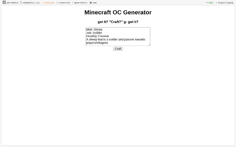 Minecraft OC Generator