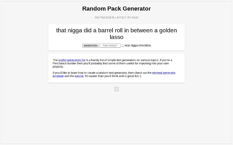 Random Pack Generator