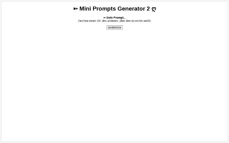 Mini Prompts Generator 2 ღ