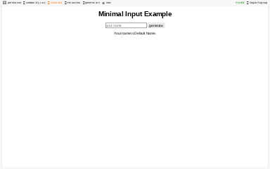 Minimal Input Example ― Perchance Generator