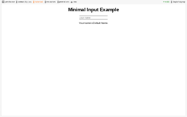 Minimal Input Example ― Perchance Generator