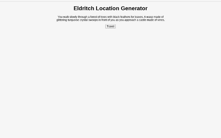 Eldritch Location Generator