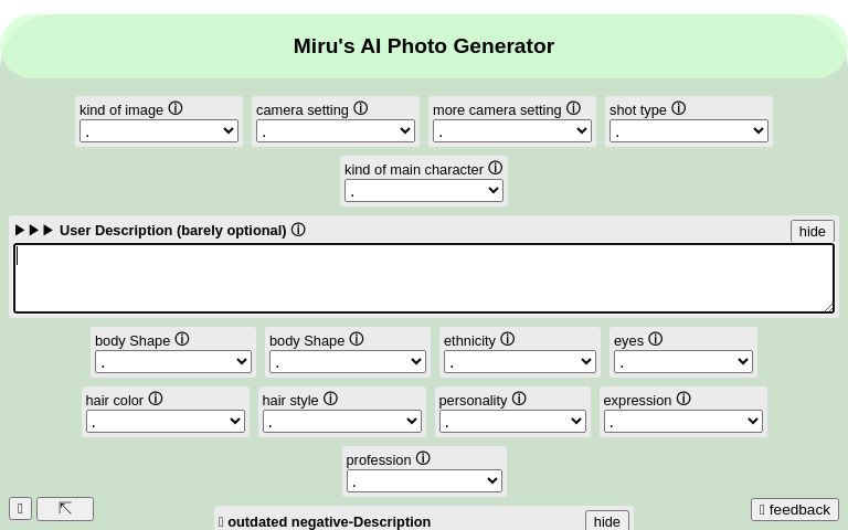 Miru's AI Photo Generator
