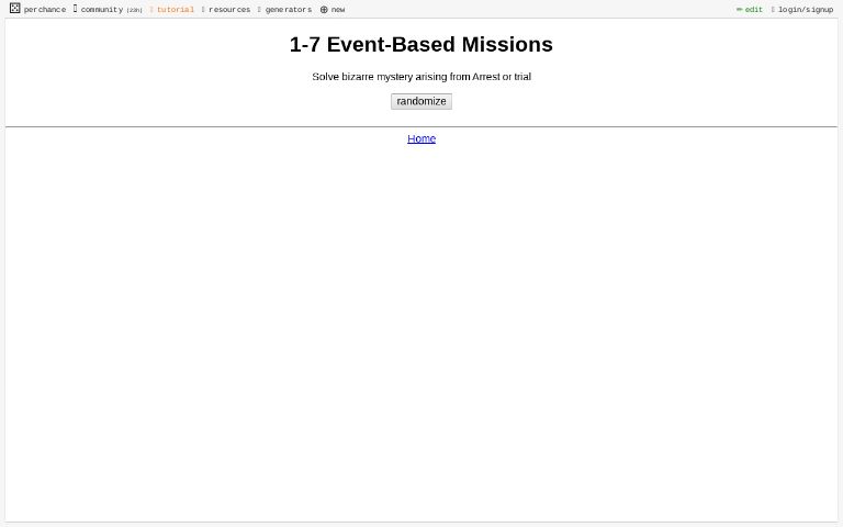 1-7 Event-Based Missions ― Perchance Generator
