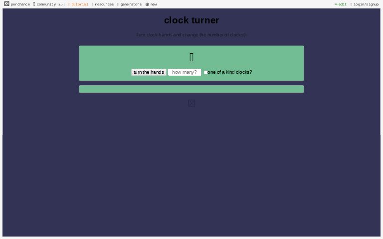 clock turner ― Perchance Generator