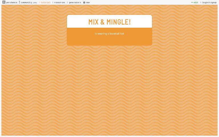 Mix & Mingle! ― Perchance Generator