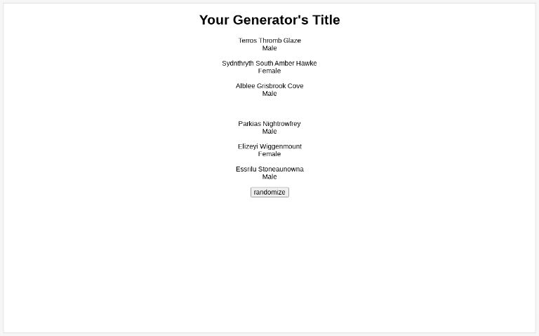 Mixnames ― Perchance Generator