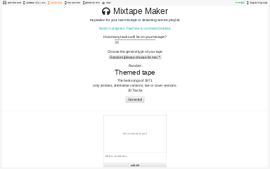Mixtape Maker ― Perchance Generator