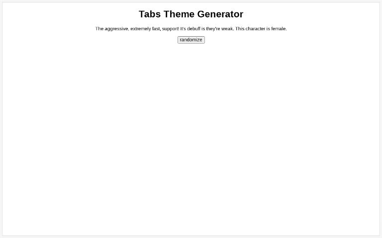 Tabs Theme Generator