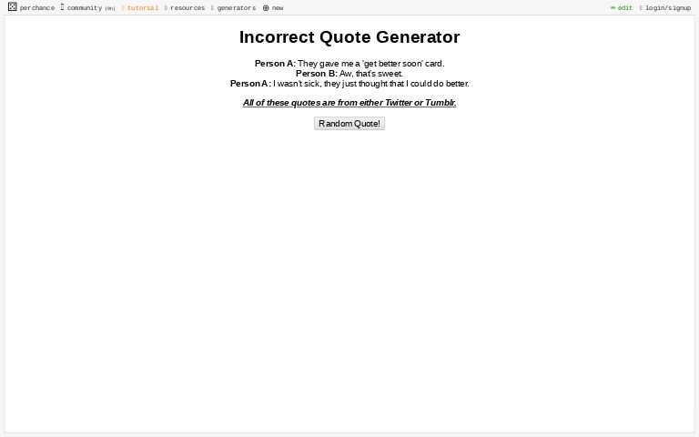 Incorrect Quote Generator