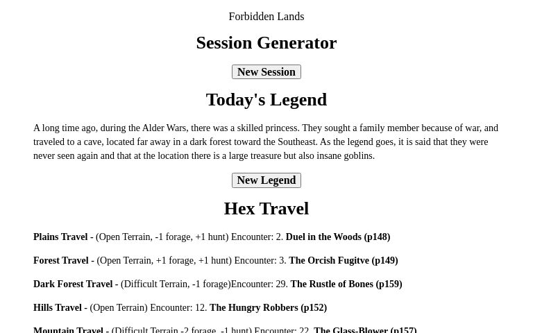 Session Generator