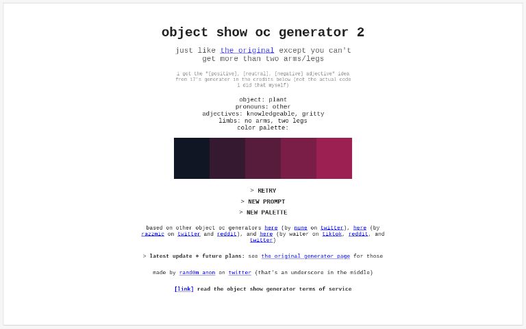 object show oc generator 2