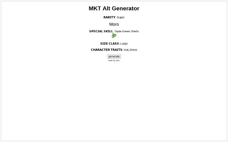 MKT Alt Generator