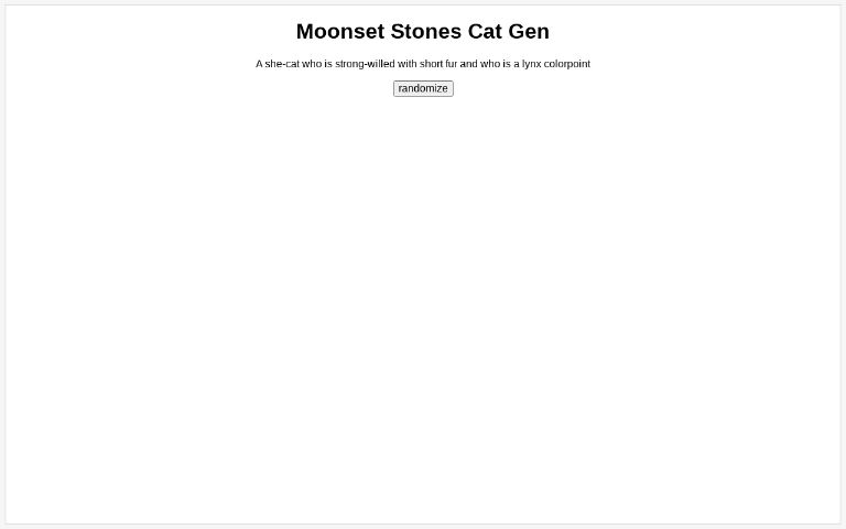 Moonset Stones Cat Gen