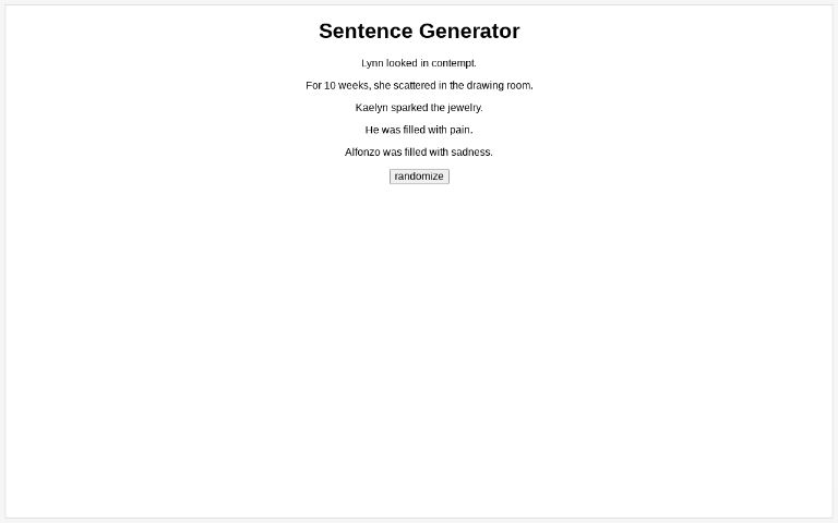 Sentence Generator