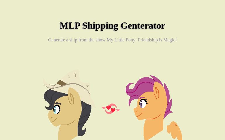 MLP Shipping Genterator ― Perchance Generator