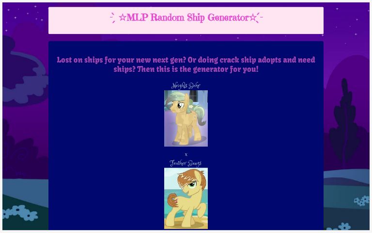 - ̗̀ ☆MLP Random Ship Generator☆ ̖́-