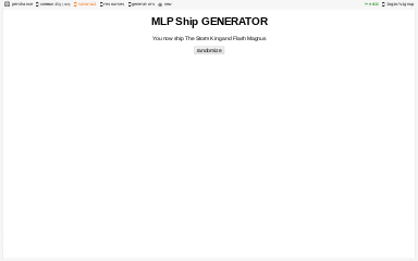 MLP Ship GENERATOR