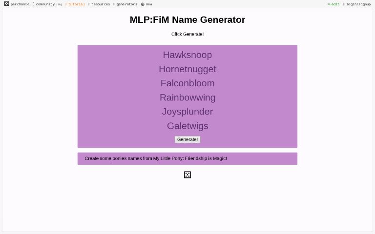 MLP:FiM Name Generator