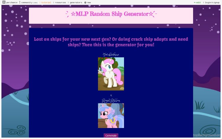 - ̗̀ ☆MLP Random Ship Generator☆ ̖́-