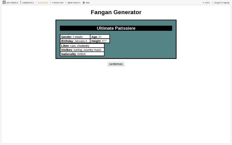 Fangan Generator