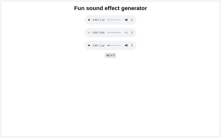 Fun sound effect generator