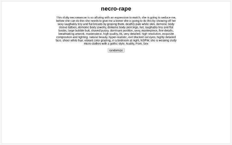 necro-rape ― Perchance Generator