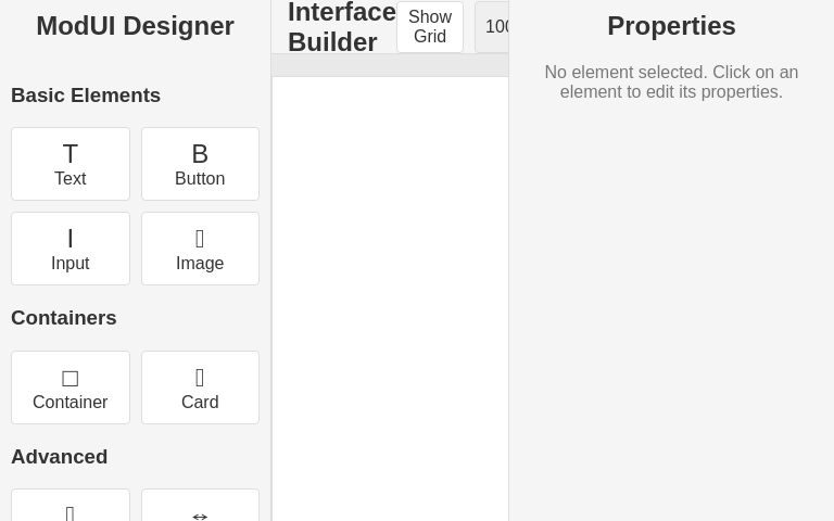 ModUI Designer ― Perchance Generator