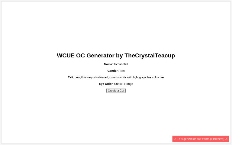 WCUE OC Generator by TheCrystalTeacup