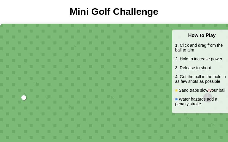 Mini Golf Challenge ― Perchance Generator