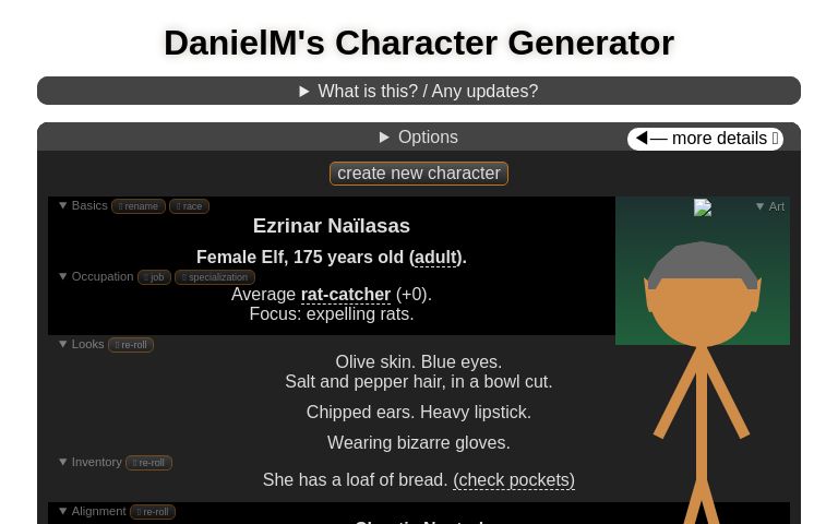 DanielM's Character Generator