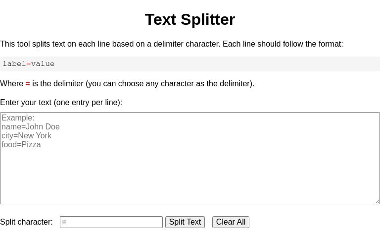 Text Splitter ― Perchance Generator